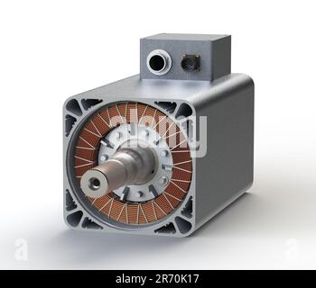 Spindle drive electric motor section view Stock Photo - Alamy