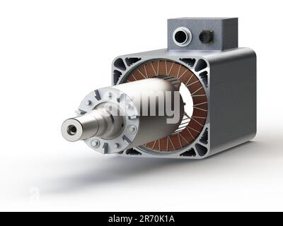 Spindle drive electric motor section view Stock Photo - Alamy