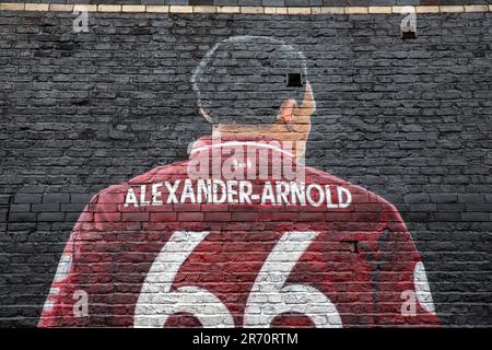 Trent Alexander-Arnold mural, Liverpool FC street art, Anfield ...