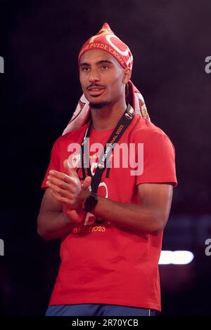 Loic Bade (Sevilla FC) seen in action during the LaLiga EA SPORTS game ...