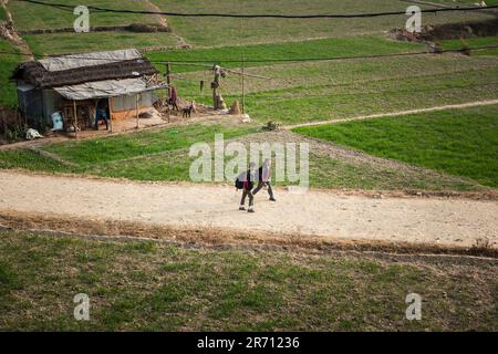 Nepal, Tathali, students Stock Photo - Alamy