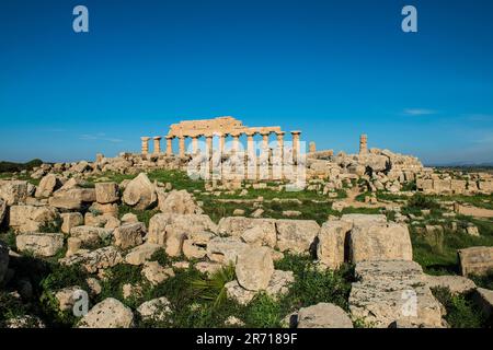 Temple c. dedicated to Apollo. periptero hexastyle. selinunte. sicily ...