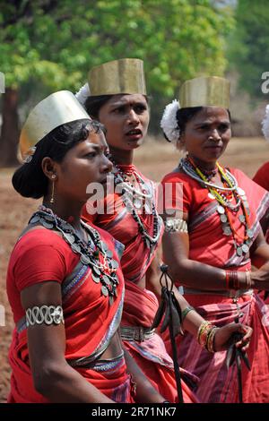 Bison horn tribe. muri. jharkhand. india Stock Photo - Alamy