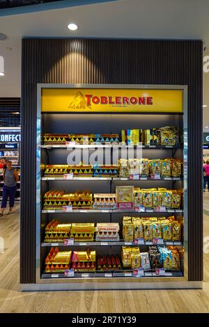 Toblerone chocolate bars at Kos airport, on the Greek Island of Kos, in ...