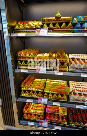 Toblerone chocolate bars at Kos airport, on the Greek Island of Kos, in ...