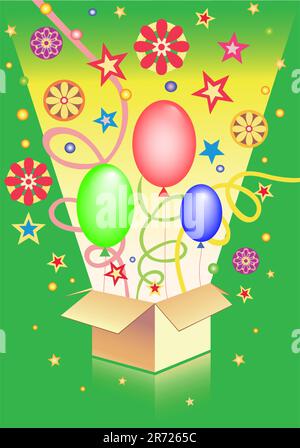 surprise box with star Stock Vector Image & Art - Alamy