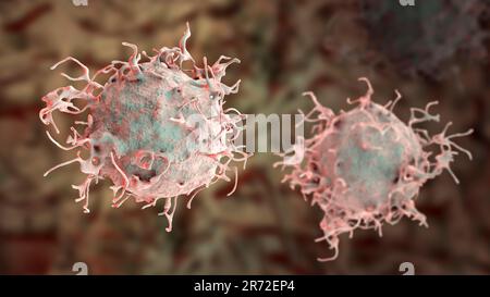 Skin cancer cell, computer artwork Stock Photo - Alamy