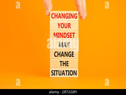 Changing mindset symbol. Concept words Changing your mindset may change ...