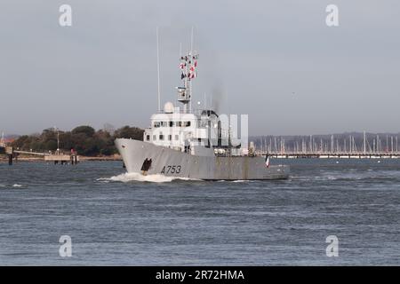 The Leopard class French naval training squadron ship FS CHACAL ...