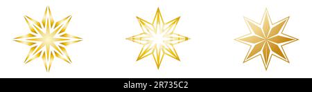 Yellow original bright stars sparkle icon. Glowing light effect star. Vector Illustration EPS10 ...