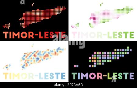 Timor-Leste map collection. Borders of Timor-Leste for your infographic ...