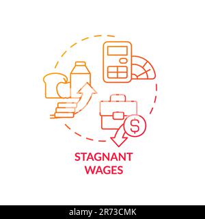 Low wages red gradient concept icon Stock Vector Image & Art - Alamy