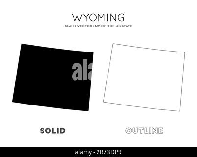 Wyoming map. Borders of Wyoming for your infographic. Vector US state ...