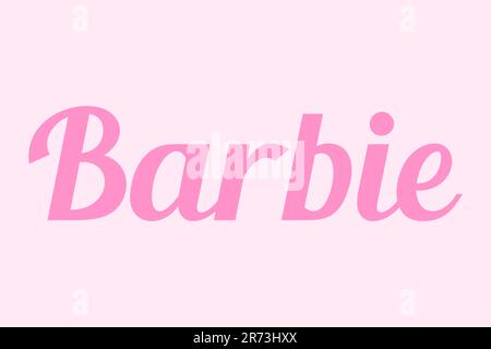 Barbie style. Pink lettering barbie. illustration Stock Vector Image ...