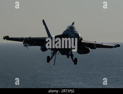 An E/A-18G Growler, attached to the "Gray Wolves" of Electronic Attack ...
