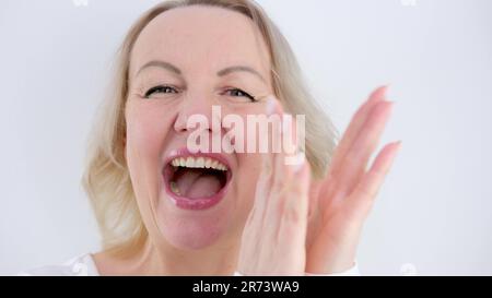 Female Hands Clapping their Hands on Empty Isolated Green Chroma Key ...