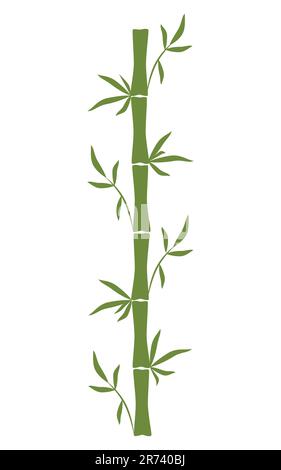 Hand-drawn green bamboo background with space for text Stock Vector ...