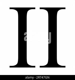 Roman numeral number icon, letter typography style sign, mathematics ...