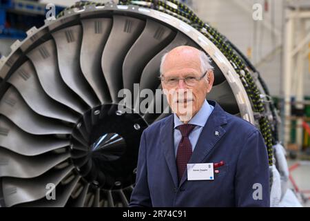 Blankenfelde Mahlow, Germany. 09th June, 2023. An engine for the Airbus ...
