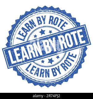 LEARN BY ROTE text written on red rectangle stamp sign Stock Photo - Alamy