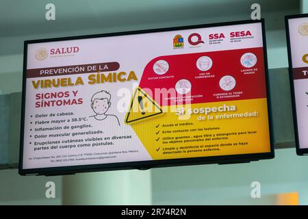 Electronic display information health advisory notice about MonkeyPox ...