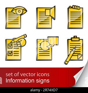 Attend icon Vector symbol or sign set collection in black and white ...