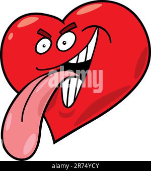 cartoon illustration of malicious heart Stock Vector Image & Art - Alamy