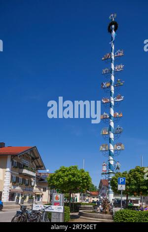 Market square, Miesbach, Upper Bavaria, Bavaria, Germany, Europe Stock ...