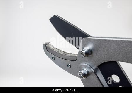 Anvil pruning shears, detail, cutting blade, white background Stock ...