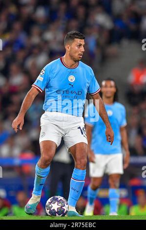 ISTANBUL, TURKEY - JUNE 10: Rodri celebrate with trophy during the UEFA ...