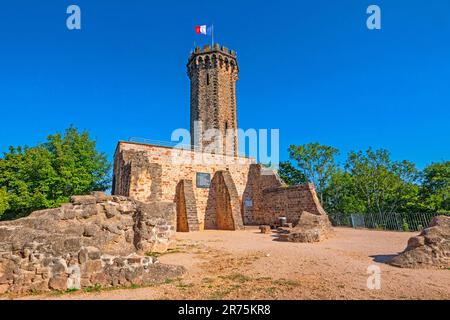 Chateau du Schlossberg on the castle hill, Forbach, Moselle department ...