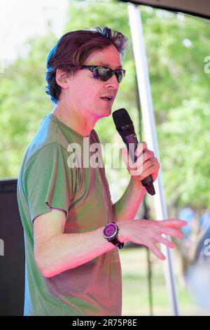 Ed Byrne performing at the Cambridge Club Festival, 2023, Childerley ...