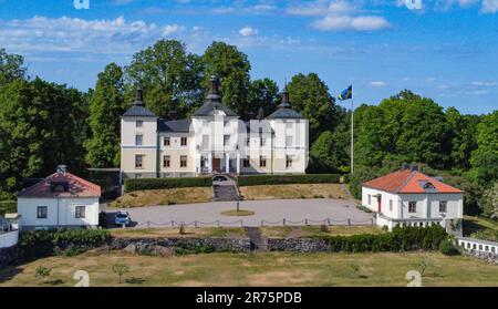 Stenhammar Palace in Flen, Sweden, was built 1658. King Carl XVI Gustaf ...