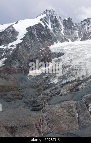 Großglockner north side, snow, rock, glacier Stock Photo - Alamy