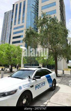 MIAMI, FLORIDA - JUNE 12: Department of Homeland Security set up a ...