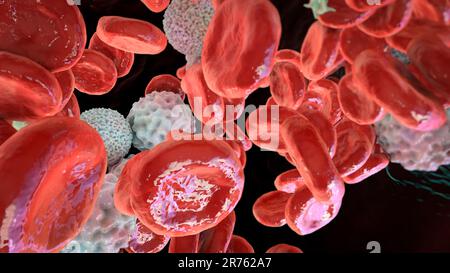 Polycythemia vera, blood smear Stock Photo - Alamy