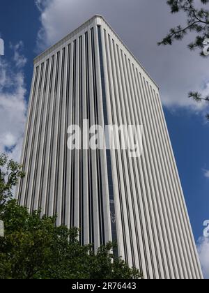 view of the La Torre Picasso, is a skyscraper located in Madrid, Spain ...