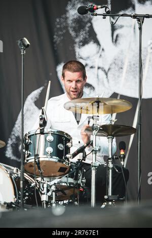 Drummer Chris Dangerous (Christian Grahn) of Swedish rock band The ...