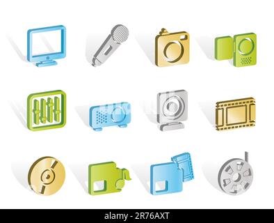 Media equipment icons - vector icon set Stock Vector Image & Art - Alamy