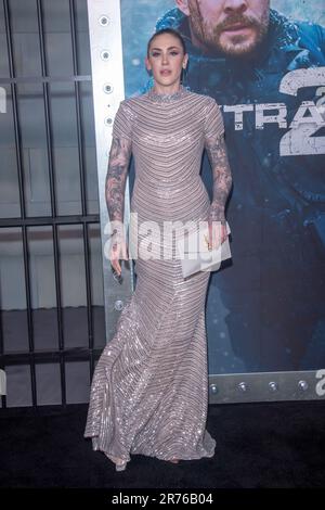 Actor Megan Anderson attends the premiere of "Extraction 2" at Jazz at ...