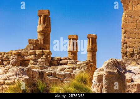 view of the temple complex of the temple of amun at soleb in the sudan ...