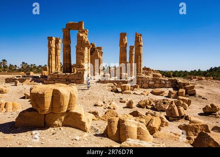 view of the temple complex of the temple of amun at soleb in the sudan ...