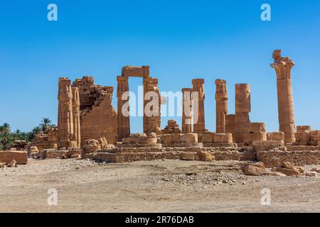 view of the temple complex of the temple of amun at soleb in the sudan ...