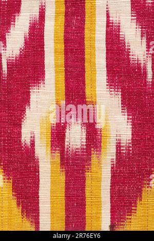 Central Asia. 19th Century. Abstract patterns in a 19th century silk ...