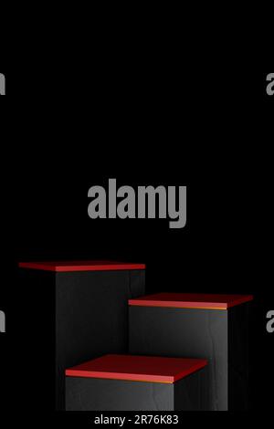 red podium minimal on stage with sweet red platform. stage to show ...