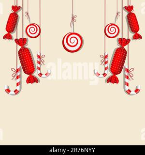 Vector picture with different red candies Stock Vector Image & Art - Alamy