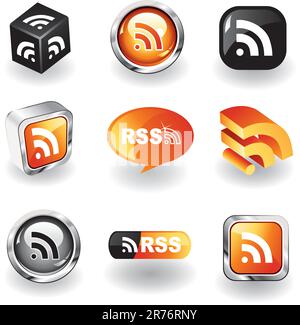 RSS feed icons Stock Vector Image & Art - Alamy