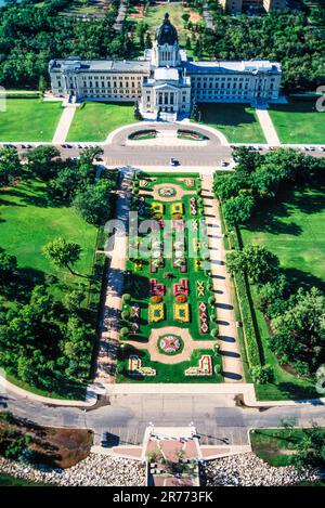 Aerial of Legislative Building, Regina, Saskatchewan, Canada Stock ...