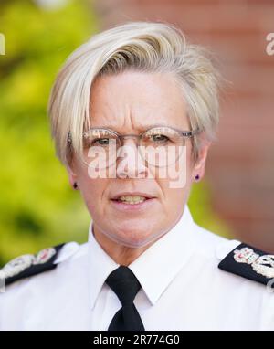 Nottinghamshire Police Chief Constable Kate Meynell speaking to the ...