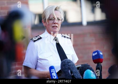 Nottinghamshire Police Chief Constable Kate Meynell speaking to the ...